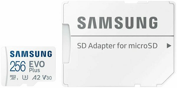 Флеш карта microSD 256GB SAMSUNG EVO PLUS microSDXC Class 10, UHS-I, (SD адаптер) 130MB/s MB-MC256K