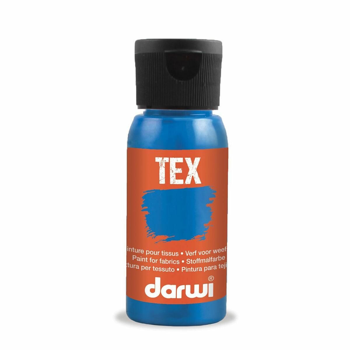 Акриловая краска Darwi "Tex", для ткани, цвет 203, Античный синий, 50 мл, DA0100050 Tex