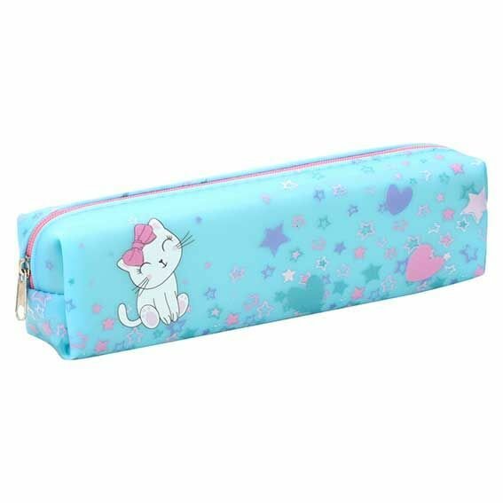 Пенал-косметичка кокос силикон, 20х5х4 см "Pretty Girl", прямоугольный (214371)