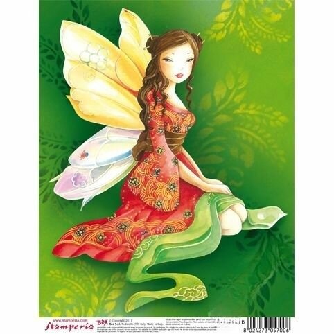 Бумага для декупажа STAMPERIA "Фея", 3D, 300 г/м2
