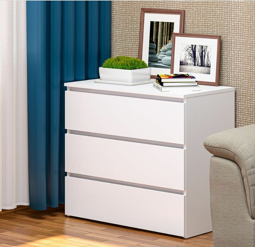 Комод маленький К-25 Белый 70х80х42