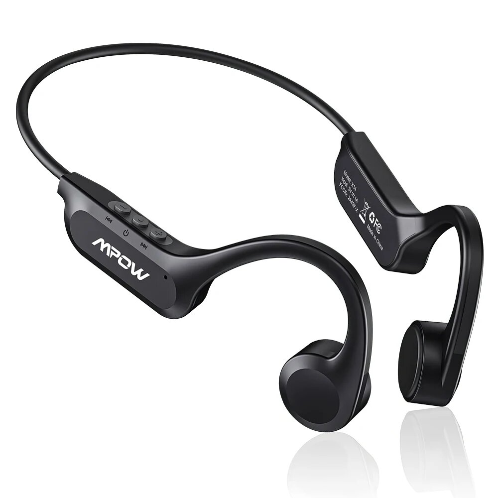 Наушники Mpow X5 Bone Sound с Bluetooth 5.3, беспроводные наушники с костной проводимостью, открытого типа, водонепроницаемые IPX6, для спорта и бега.