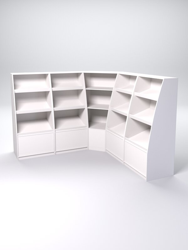 Комплект стеллажей для хлеба "колос" №1, Белый. Производитель товара - компания Westcom.