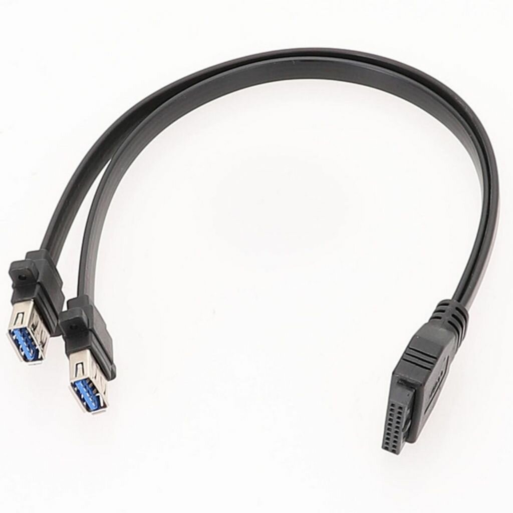 Кабель материнской платы USB3.0 на передней панели с 19-контактным разъемом для подключения кабеля передачи данных dual USB A-30 см
