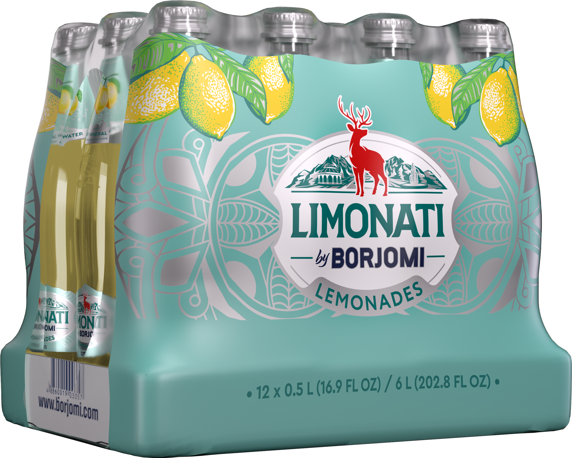 Borjomi Limonati 0,5л.*12шт. Цитрус Стекло Borjomi Лимонад Грузия