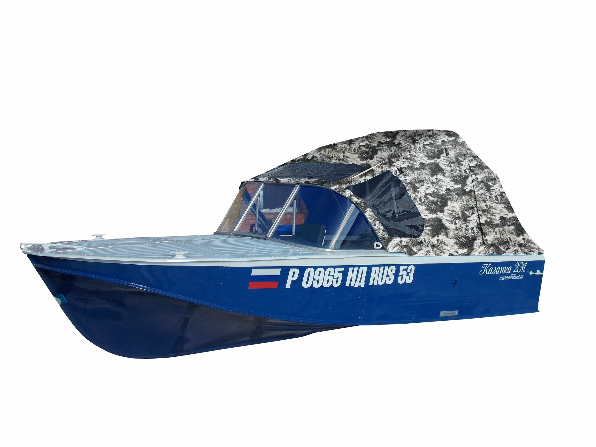 Казанка 2М. Стекло с калиткой, тент, дуги, крепление. Комплект