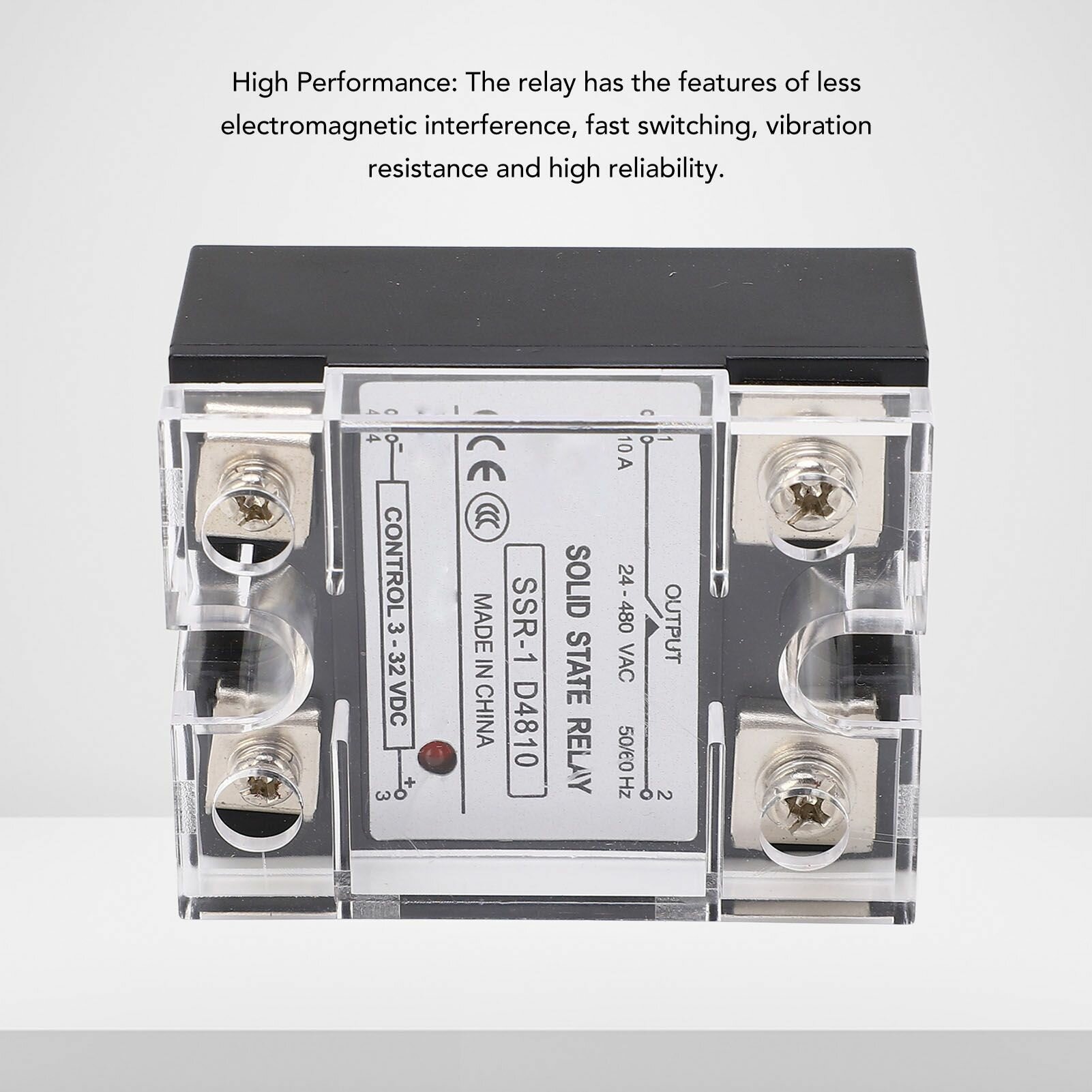 Твердотельное реле 10 А, управление постоянным током, полупроводниковый релейный модуль переменного тока, ТСР, напряжение нагрузки 24 480 В переменного тока