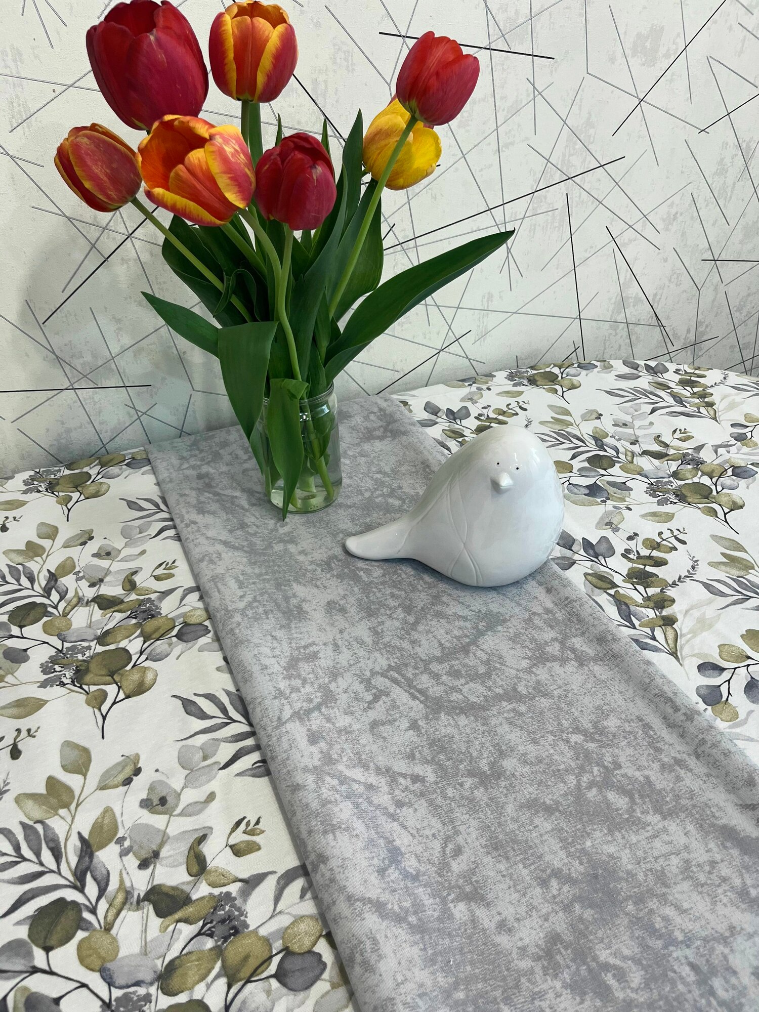 Дорожка для стола, 35-170, мрамор