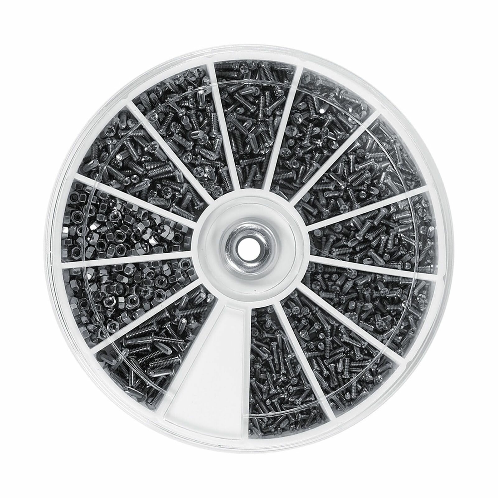 600шт 12 видов маленьких винтов и гаек в ассортиментном наборе