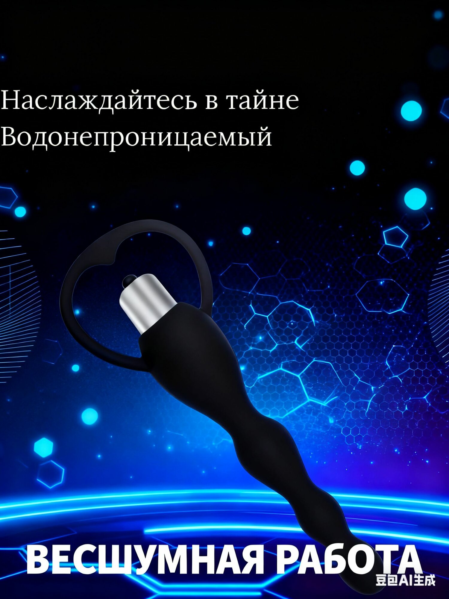 Вибратор, цвет: черный, 17 см