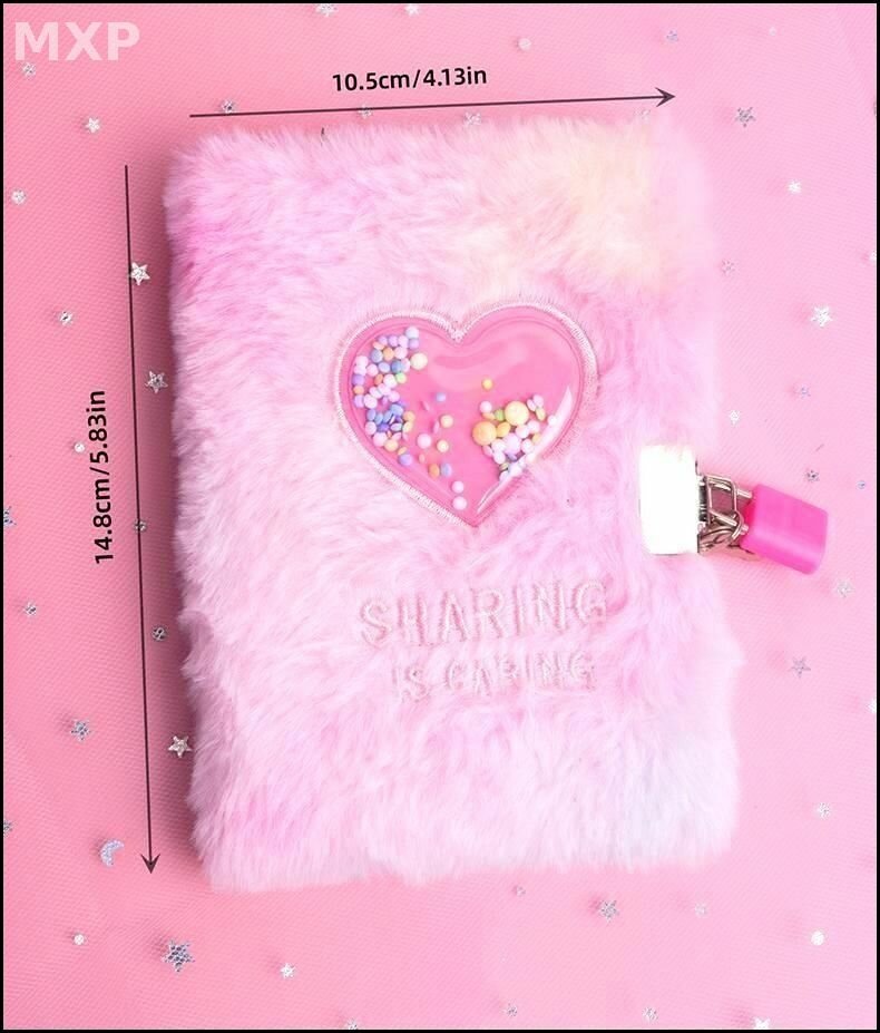 Эксклюзивный плюшевый дневник с замком для девочек, выполненный из меха, как роскошный подарок