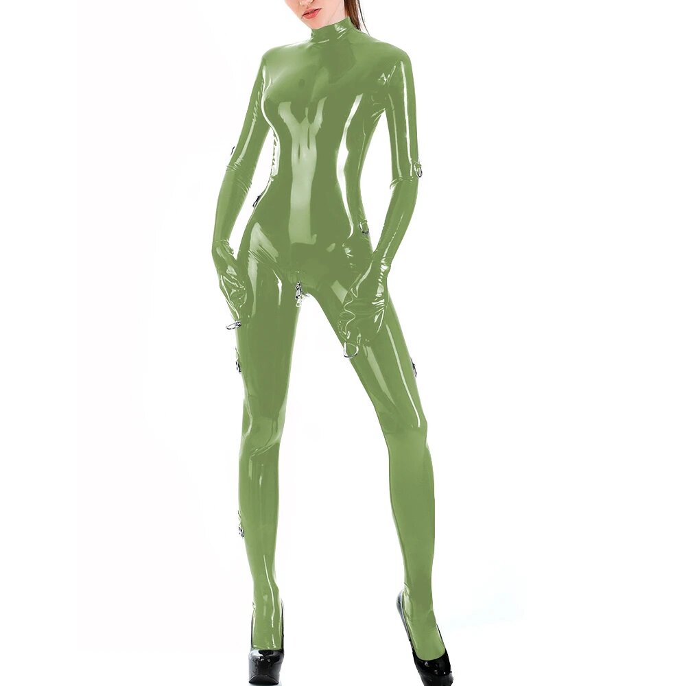 Зеленый боди из ПВХ, Grass Green