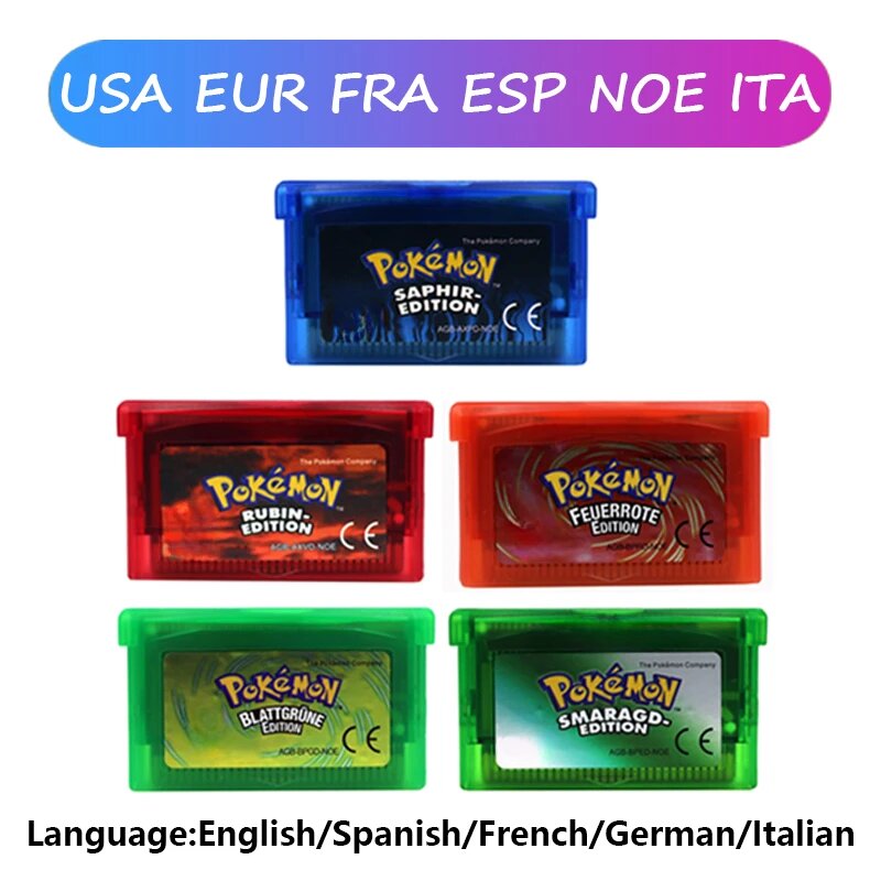 Pokemon Ruby, Sapphire, FireRed, LeafGreen, Emerald - USA 5 Pack — фото 1