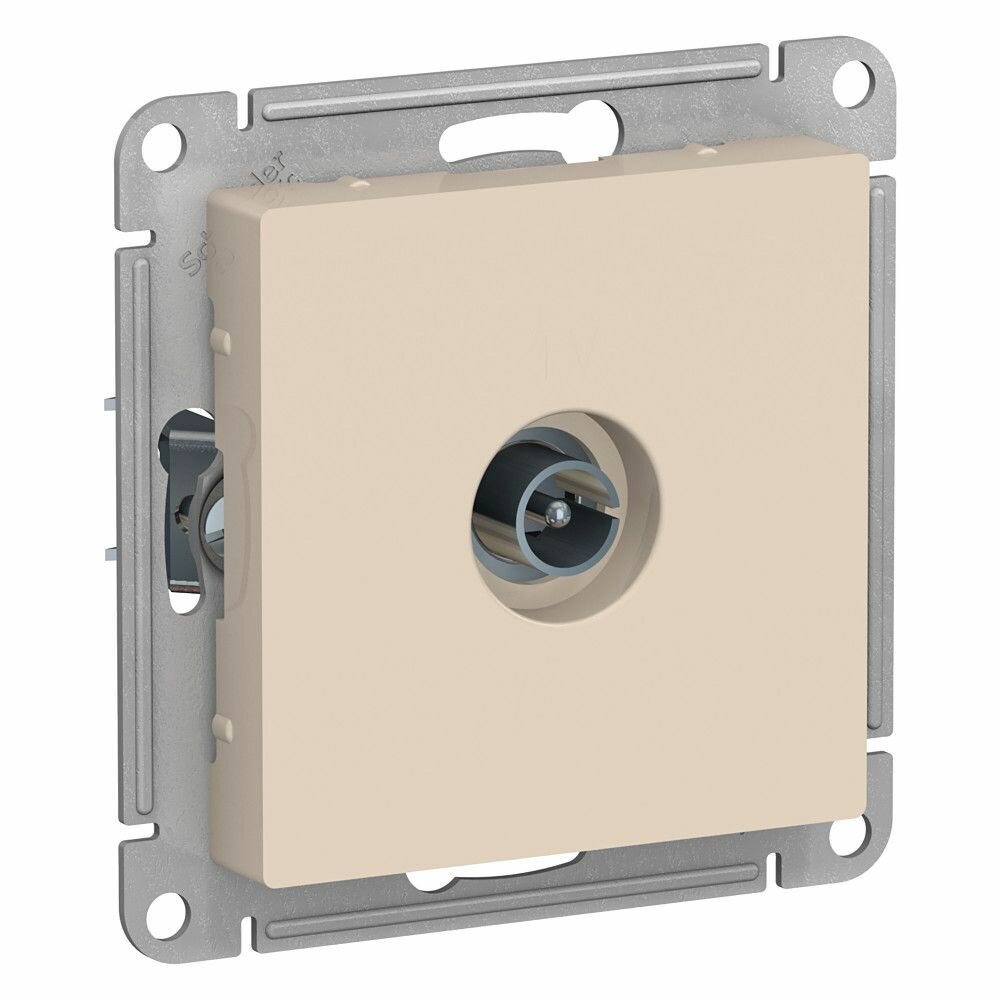 Розетка TV коннектор Systeme Electric (Schneider Electric) AtlasDesign, бежевый ATN000293 - 5 шт.