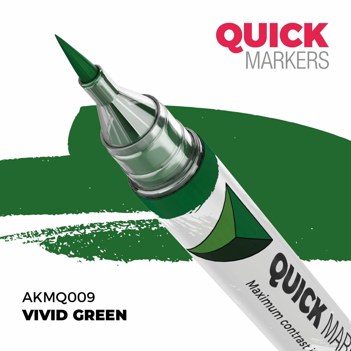 Маркер-кисть AK Vivid Green - Quick Marker