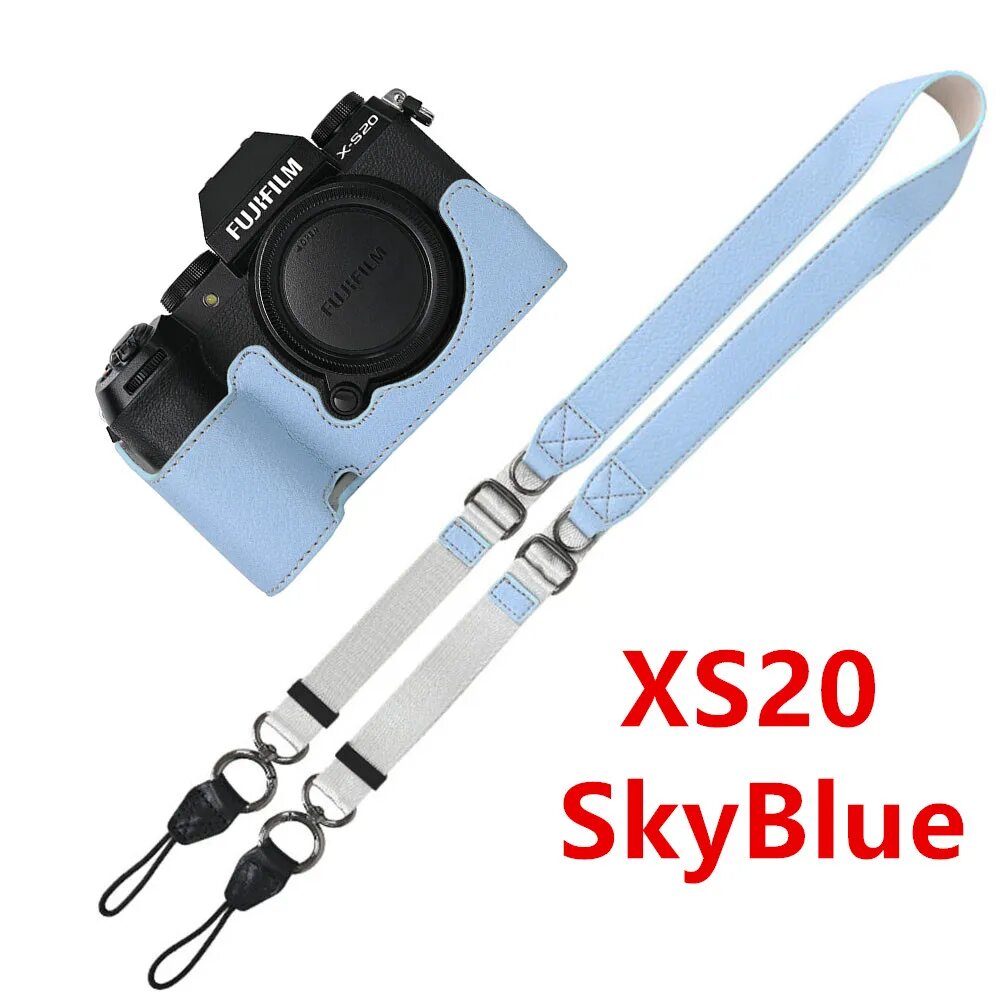 Чехол для Fujifilm XS20 SkyBlue с ремешком