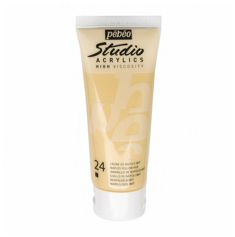 Краски акриловые PEBEO Studio Acrylics 100 мл 831-024 неаполитанский желтый