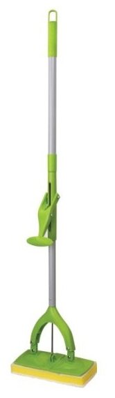 Швабра самоотжимная Любаша , механизм "Бабочка", насадка спонж/микрофибра 26 см, телескопический черенок 130 см, , 603607