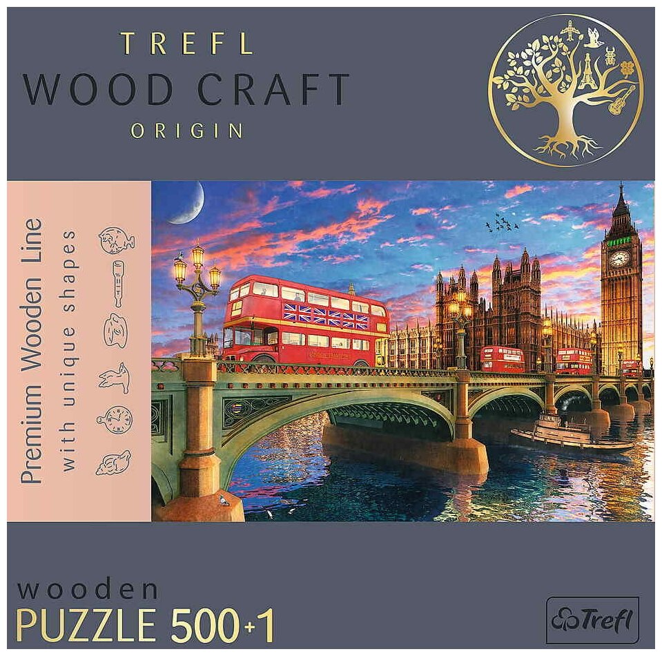 Пазл "Вестминстерский дворец, Биг Бен, Лондон" 501 элемент, 3 штуки