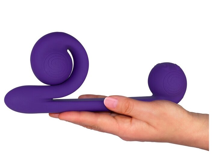 Вибромассажер Spiritus & Co Snail Vibes, силикон, фиолетовый, 24см