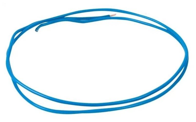 Провод однопроволочный ПУВ ПВ1 1х10 синий / голубой(смотка из 1 м)