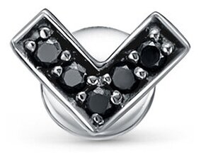 Моносерьга, белое золото, 585 проба, родирование, бриллиант