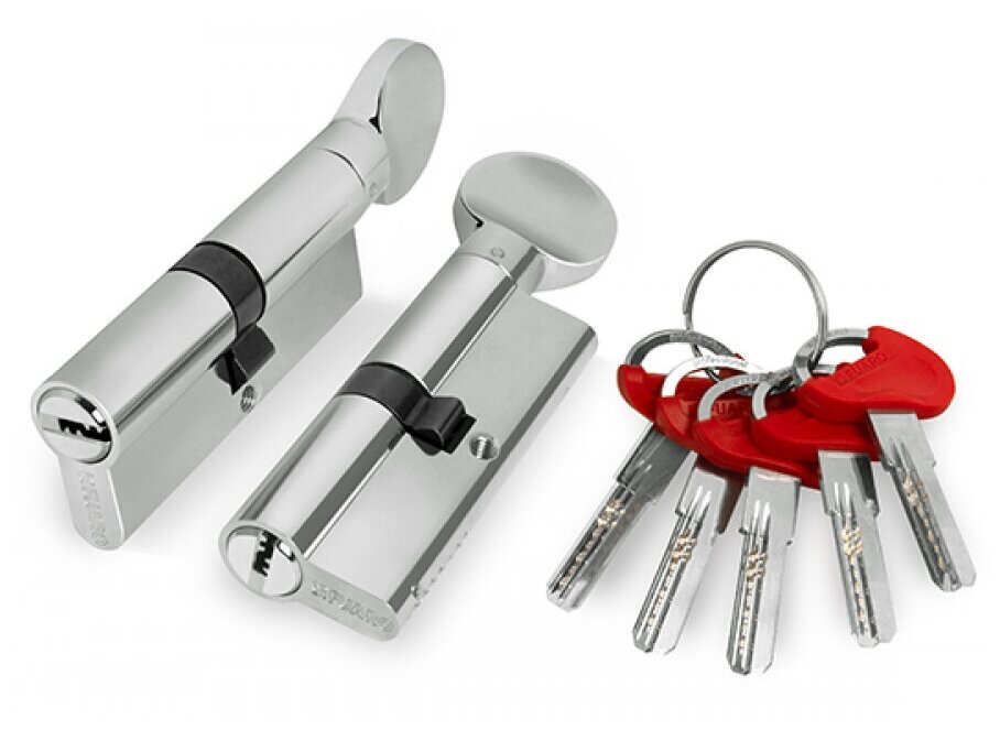 Цилиндровый механизм Fuaro D-PRO502/60 mm /25+10+25/ CP хром 5 кл. 37773