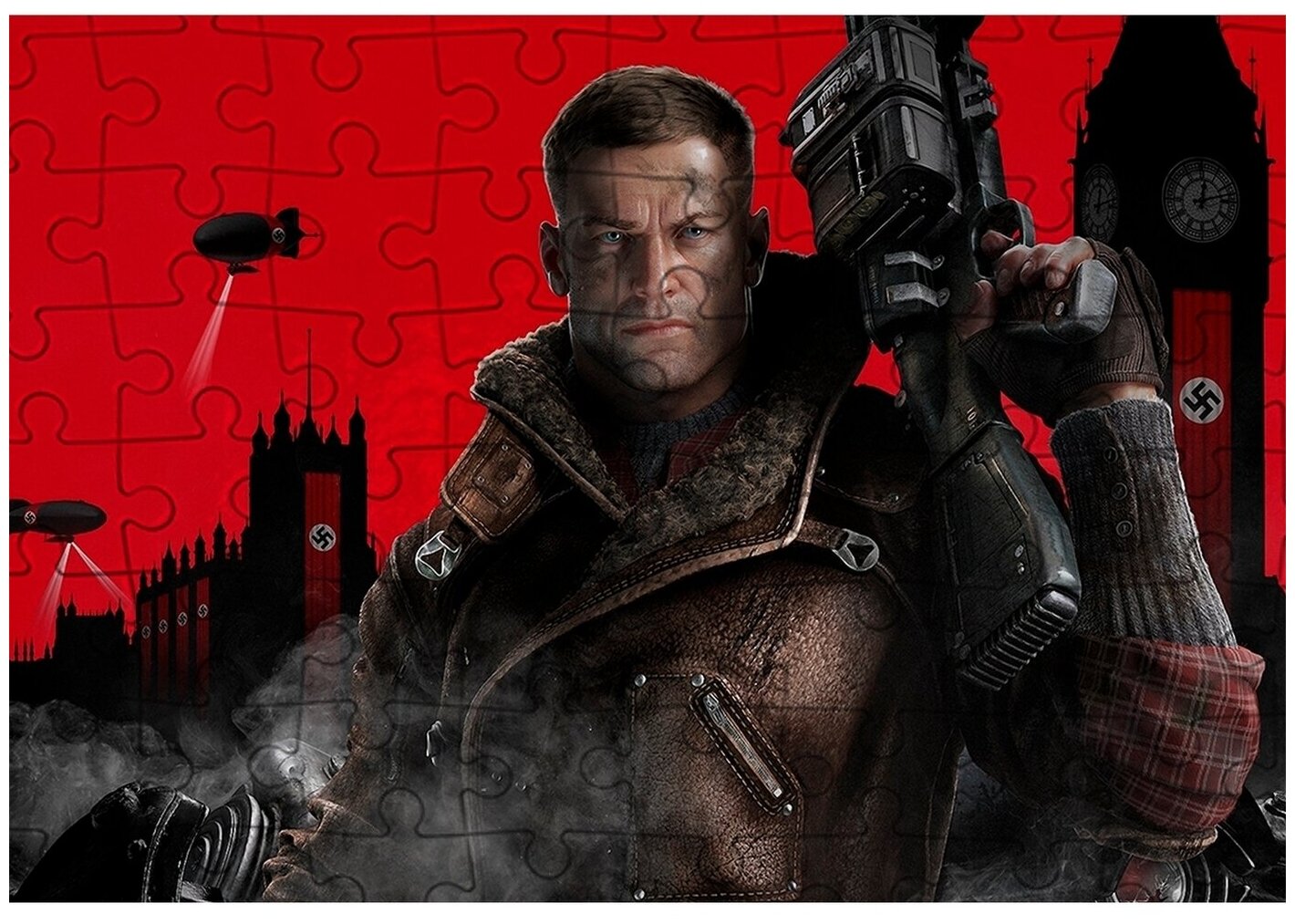 Пазл картонный А3: модель Wolfenstein 2-42