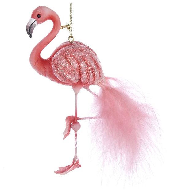 Ёлочная игрушка Изящный Фламинго Роуз 14 см, подвеска, Kurts Adler, C8447