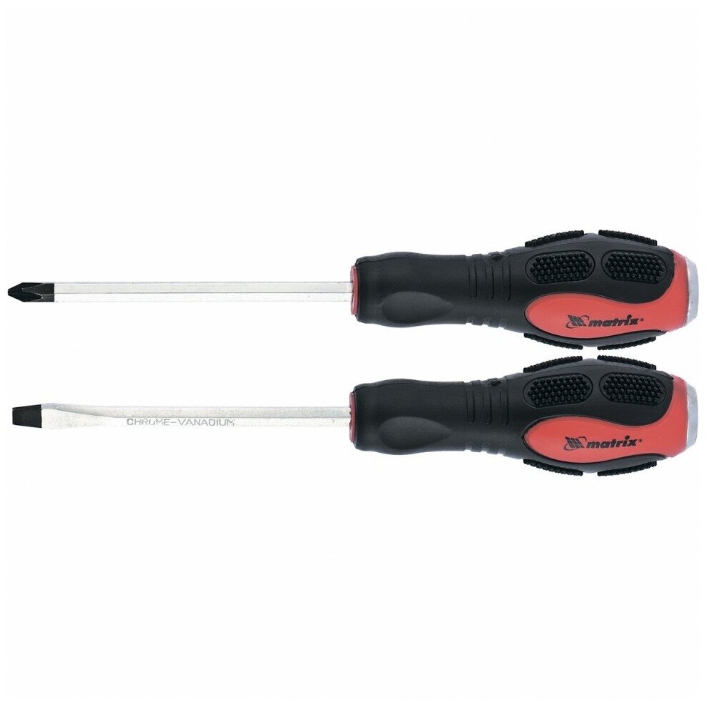 Набор ударных отверток 2 шт, PH2 х 100, SL6 х 100 CrV Matrix, 19121