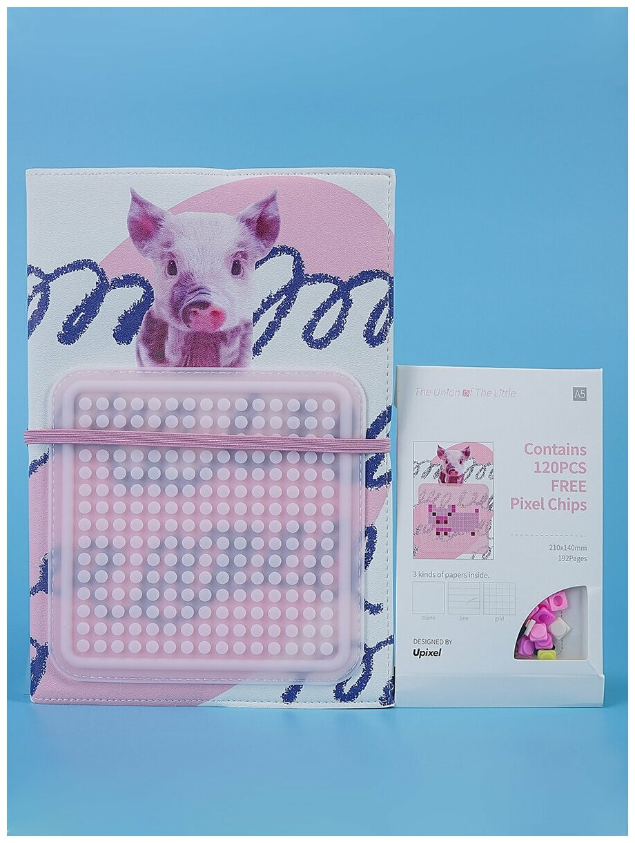 Блокнот Upixel "Свинка", A5, ляссе, для скетчей и записей, 96 листов