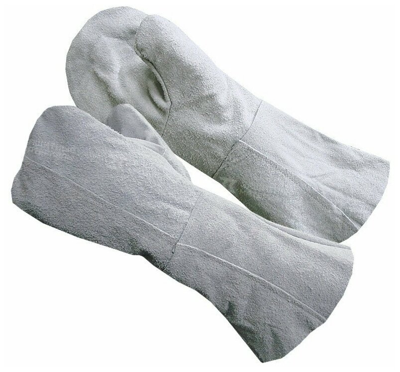 Краги спилковые Иварус, цвет серый, размер универсальный, вес 250 г