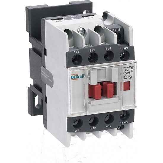 Контактор Dekraft КМ-103 65А 220В АС3 1НО+1НЗ, 22138DEK