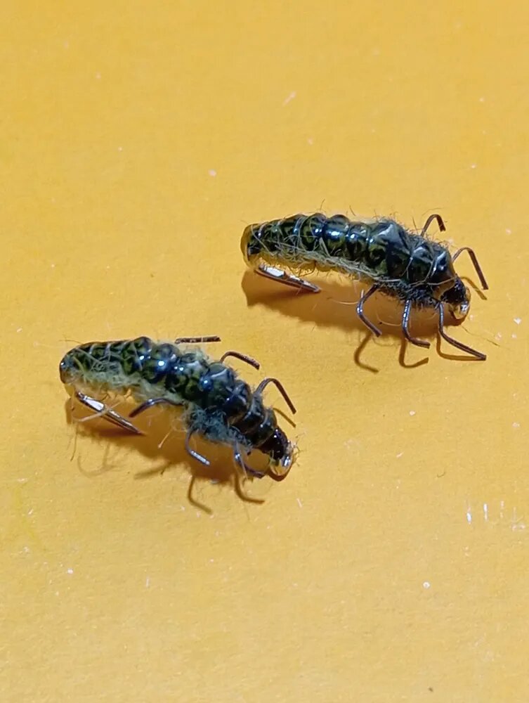 Мушка на хариуса "Ручейники", медленно тонущая, на одинарном крючке, 2 шт