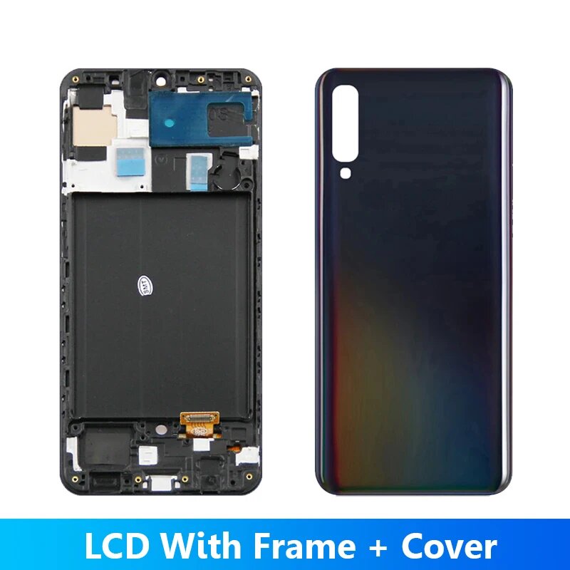 Для pantalla samsung Galaxy A50 A505 SM-A505F/DS A505FN/DS A505GT/DS ЖК-дисплей с With Frame I Cover