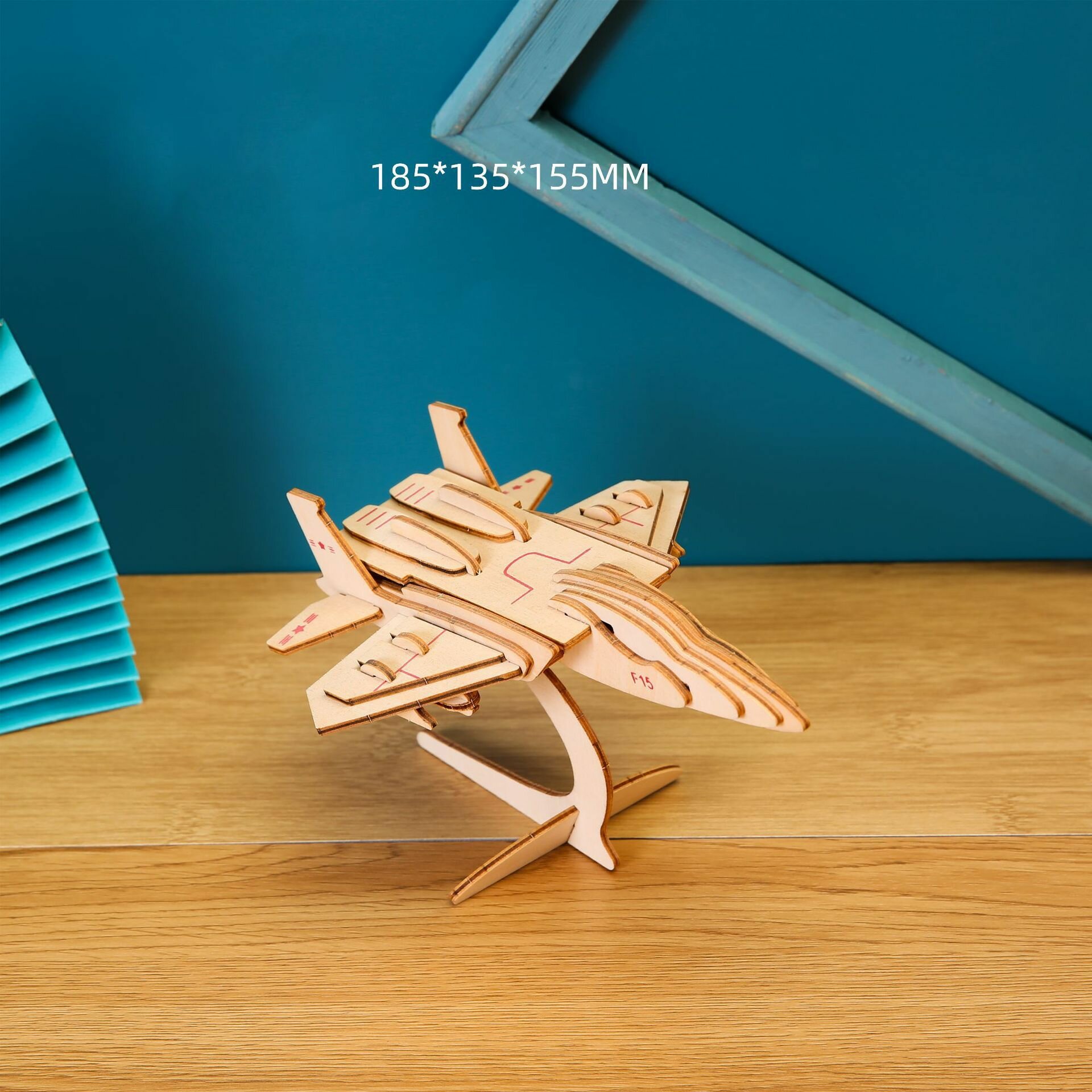 Конструктор деревянный - Военный самолет F-15 - модель A02 Бренд DLED
