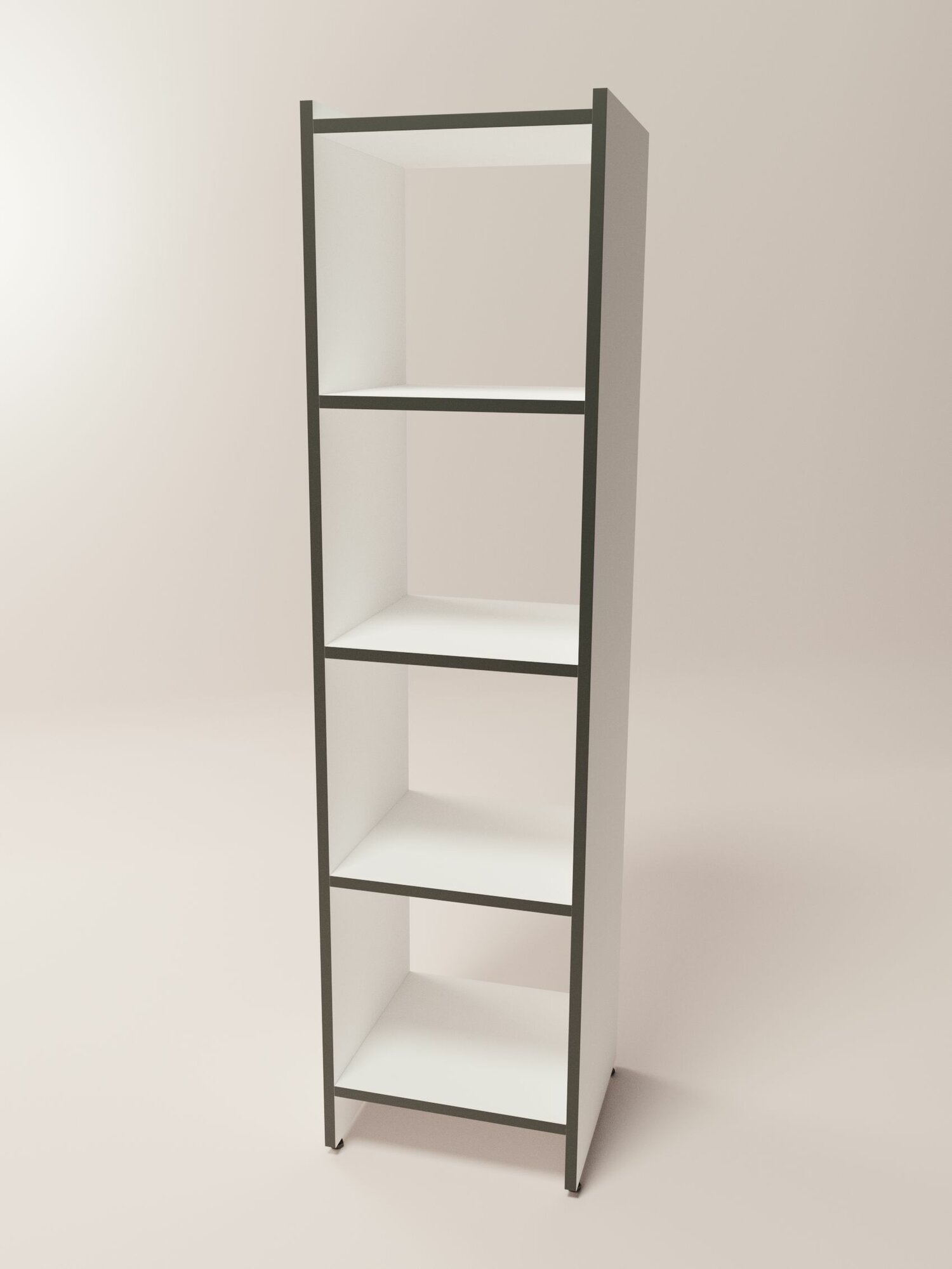 Стеллаж напольный FPS Mebel Бело-черный