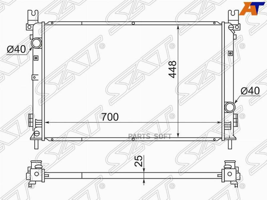 Радиатор Chrysler Pacifica 03-08 SAT CR0009 | цена за 1 шт