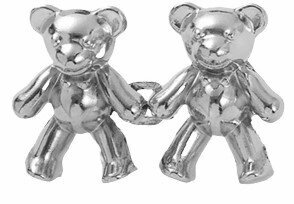 Кнопки для уменьшения размера джинс, мишки / Съемные кнопки для уменьшения размера одежды в поясе/ серебристые медведи