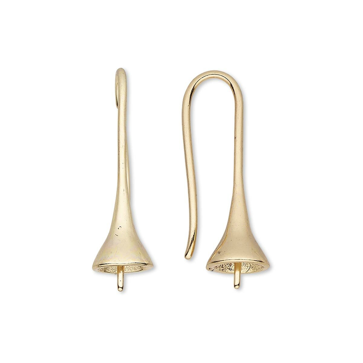 Швензы открытые, 25х8мм, со штифтом, базовый материал - латунь, позолоченные, пара