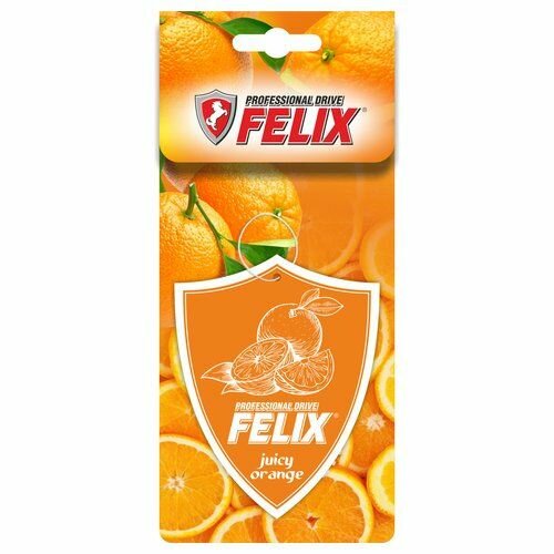 Ароматизатор подвесной бумажный FELIX Air Freshener Juicy orange (Брызги сочного апельсина) Felix 411040030