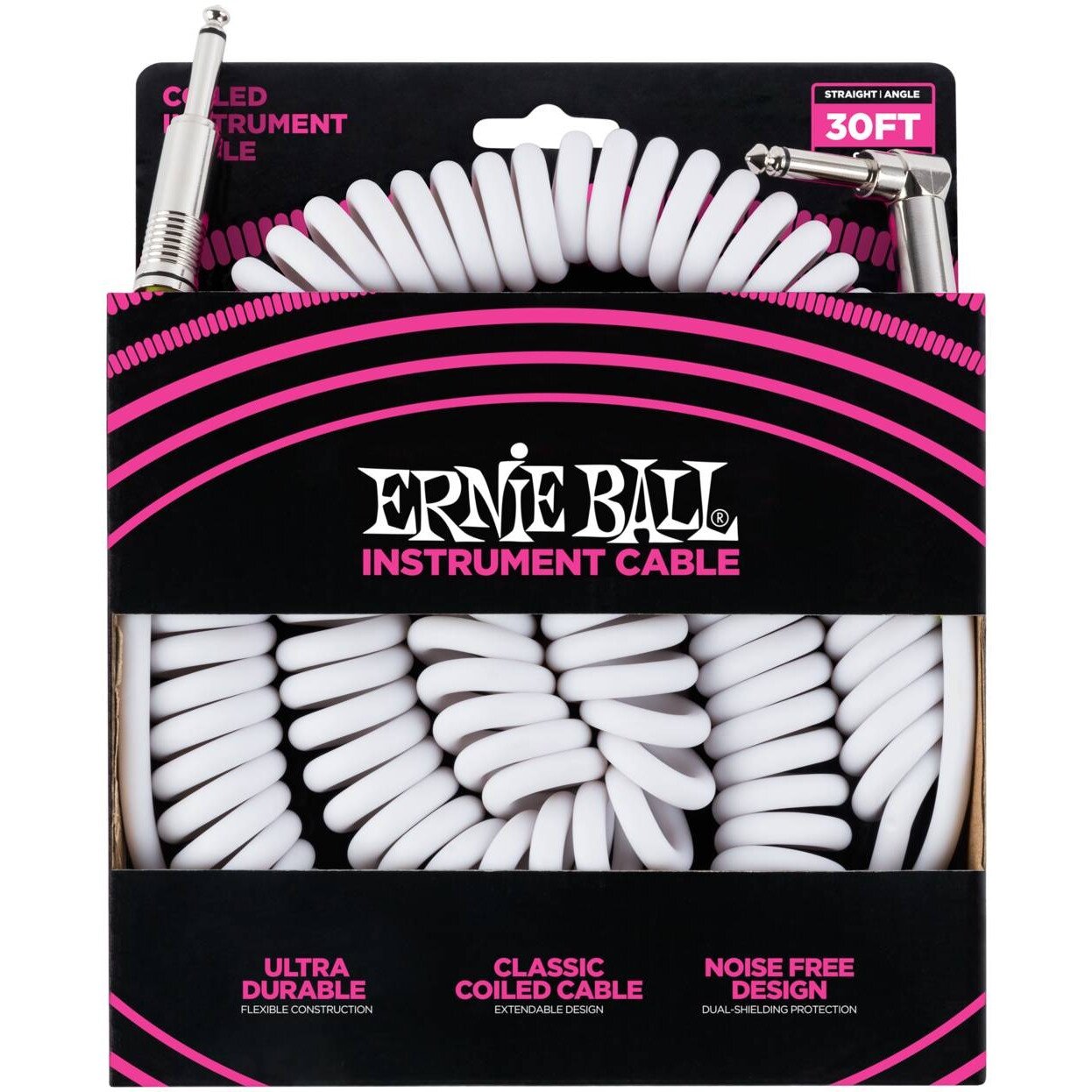 Кабель инструментальный ERNIE BALL 6045 9м. (прямой-угловой)