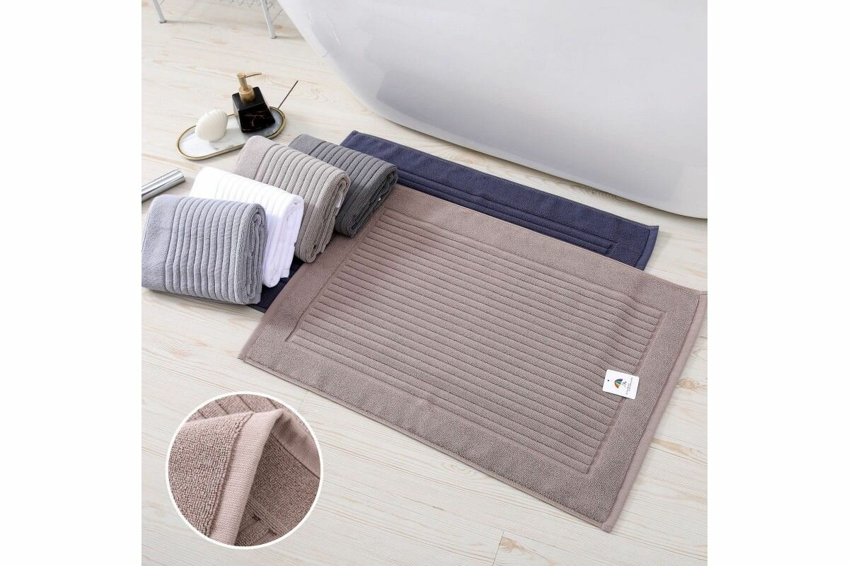 Полотенце для ног из 100% хлопка 50/70 см. (серое)