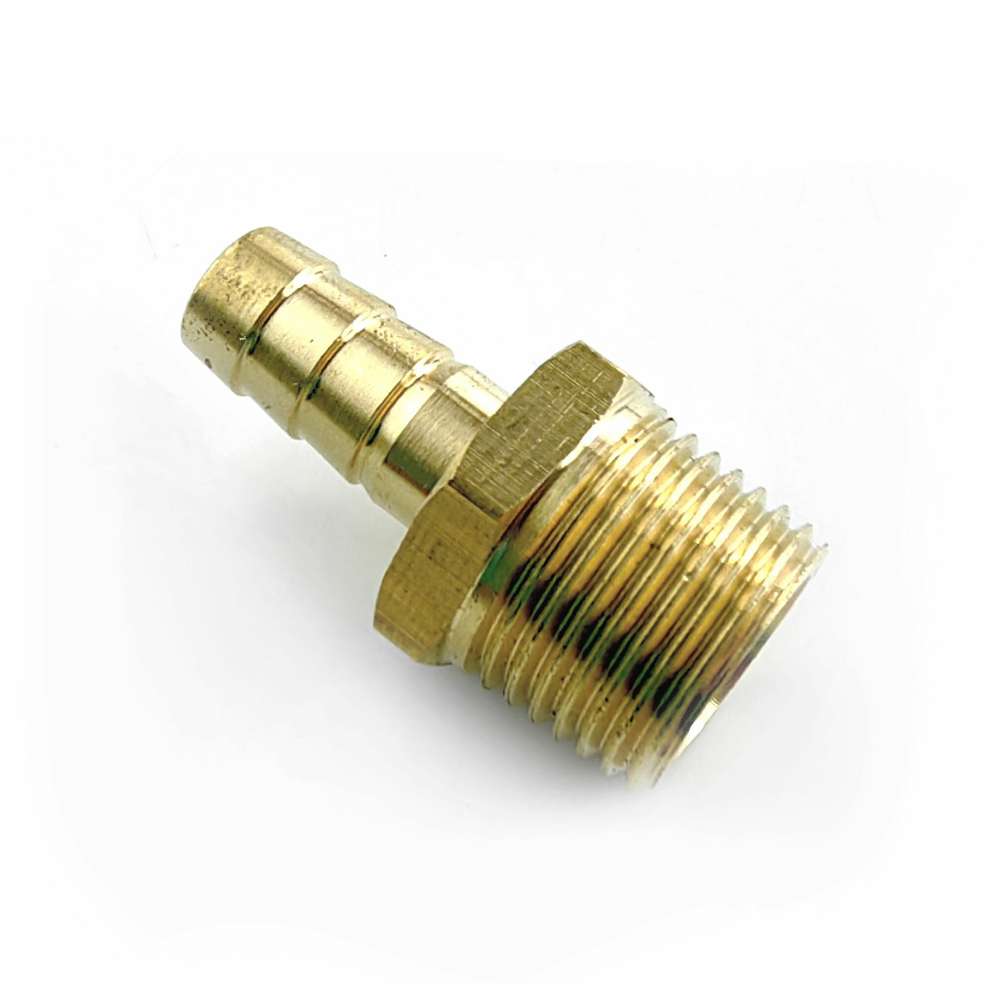 Штуцер Профитт латунный пневмо 1/2"НР х 10 мм