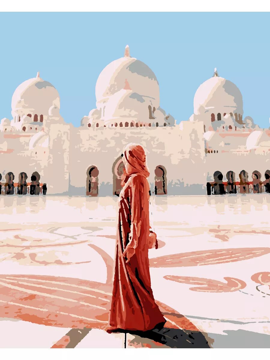 Картина по номерам Мечеть Холст на Подрамнике 40х50 см