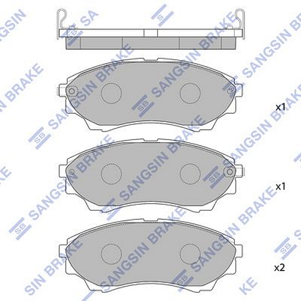 HI-Q SP1479 (1356600 / 1360290 / 2M342001CA) колодки дисковые п.\ Ford (Форд) Ranger (Ренжер) 2.5tdi, Mazda (Мазда) serie