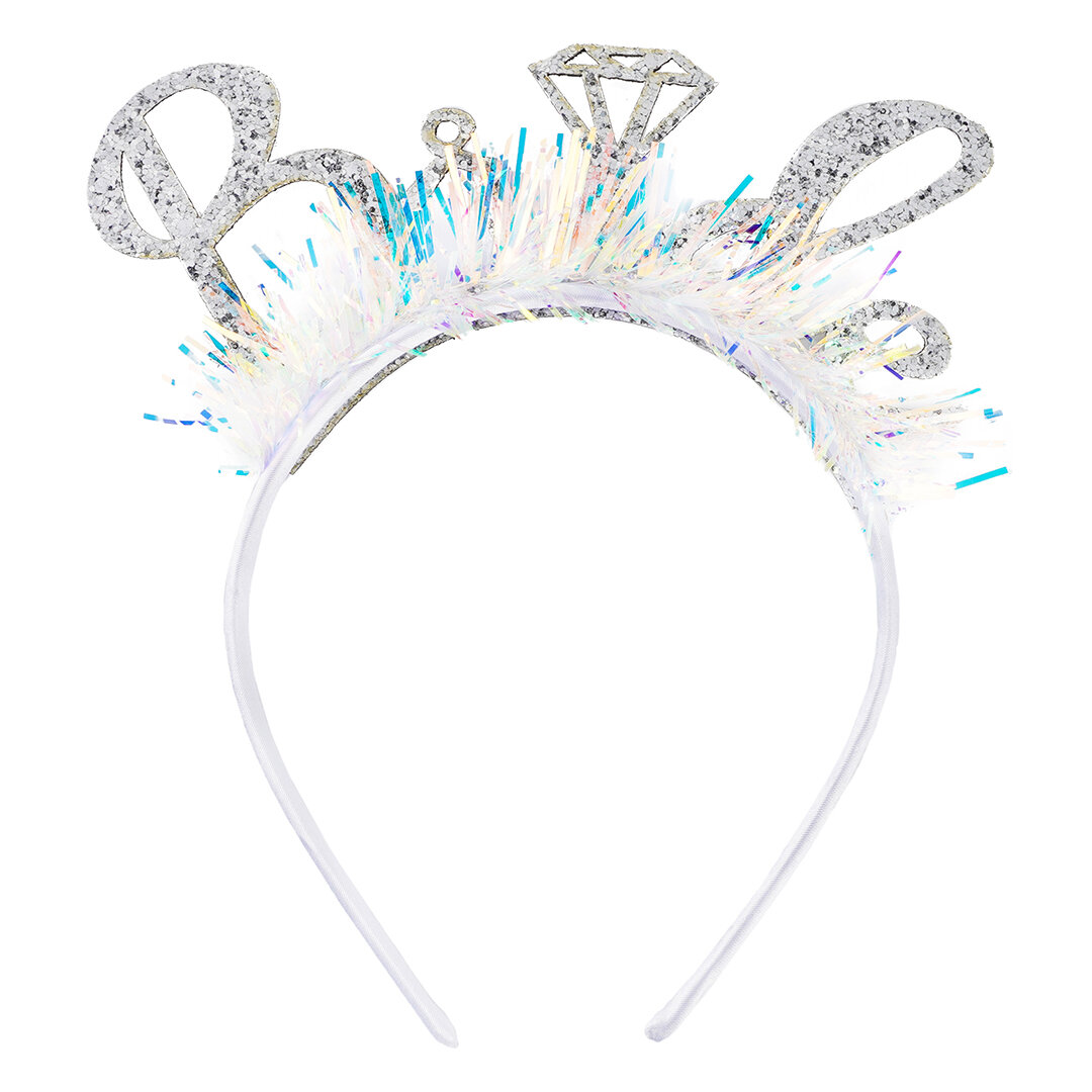 Ободок, BRIDE, пластик, Серебро, 17*16 см, 1 шт.