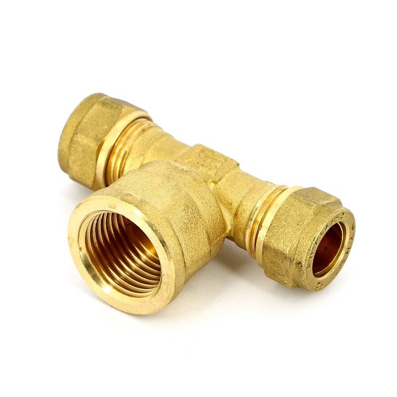 Тройник НР 18 x 1/2" x 18 обжим TIEMME