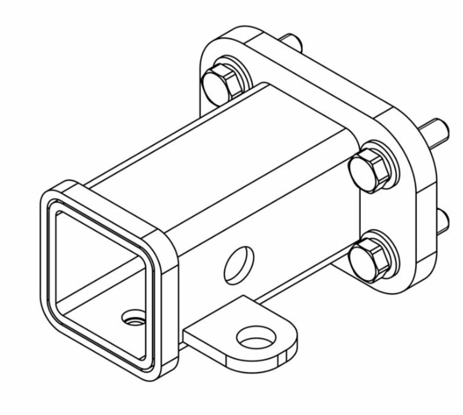 Переходник Avtos с фланцевого шара "F" под квадратное отверстие US-2" (50х50) 4отв. (85х45)мм Z2-13