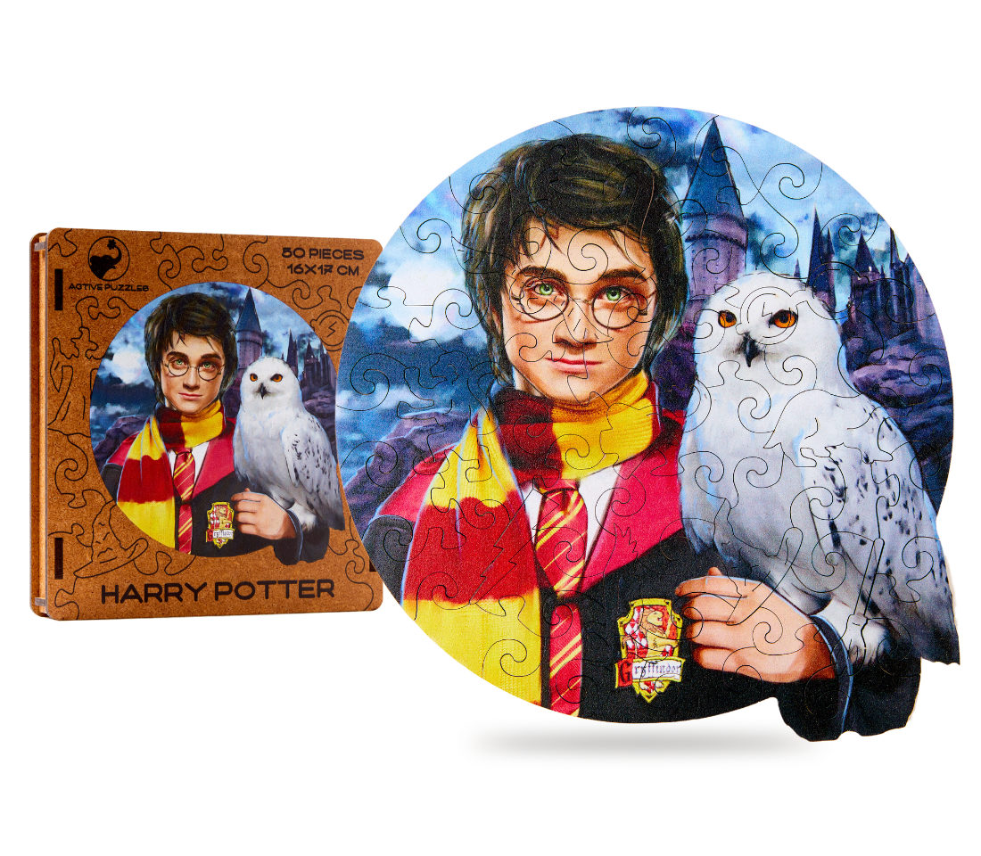 Пазл Active Puzzles "Гарри Поттер", дерево, 50 деталей, 17 см x 16 см